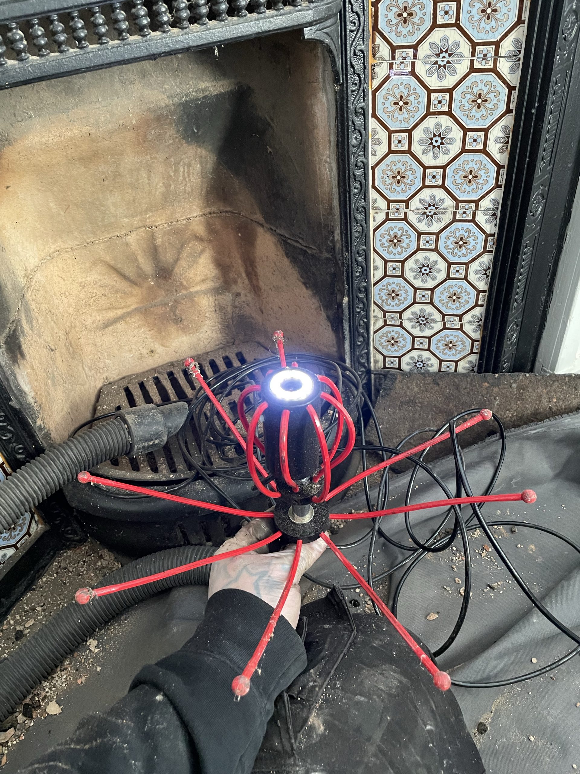 Chimney CCTV inspection - Alfred Poppins